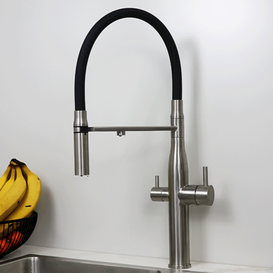 Black Pull Out 3 Way Mixer Tap – AQUALA